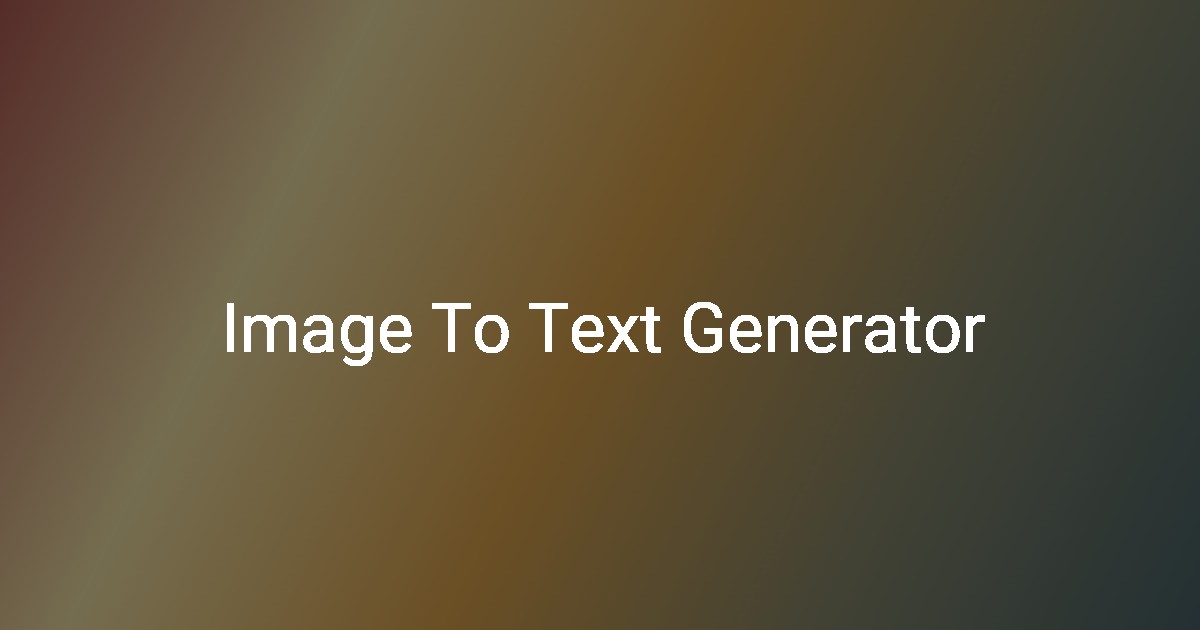Image To Text Generator - AppWizr