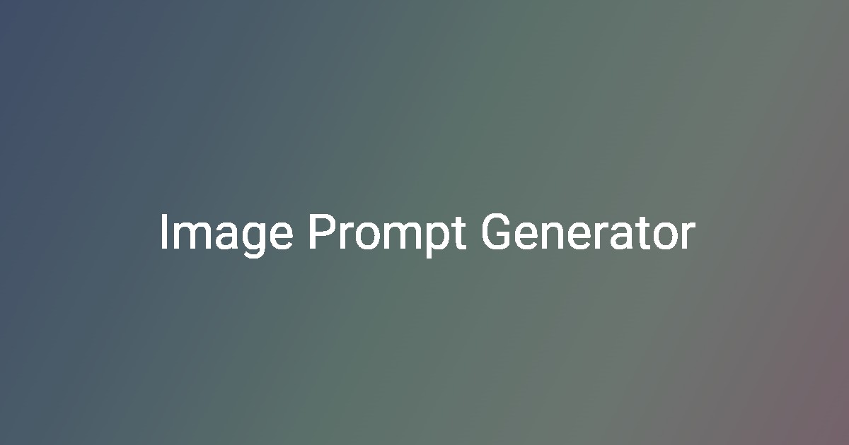 Image Prompt Generator - AppWizr