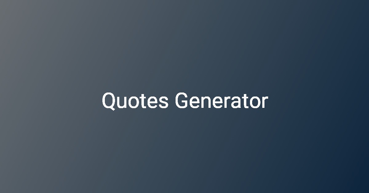 Quotes Generator - AppWizr