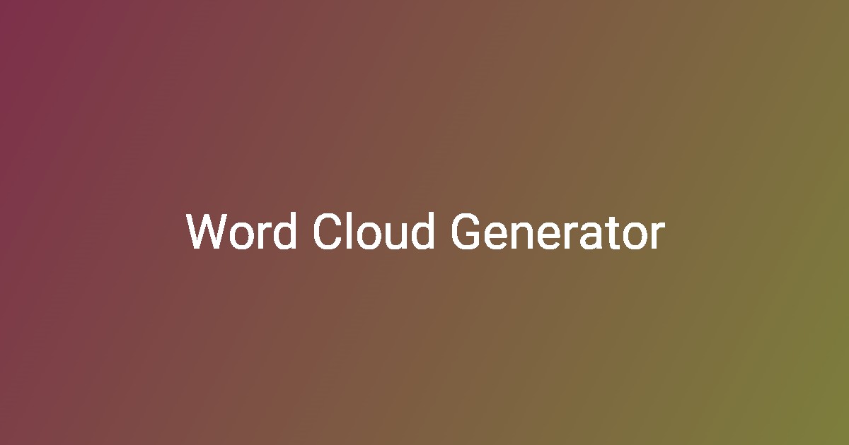 Word Cloud Generator - AppWizr
