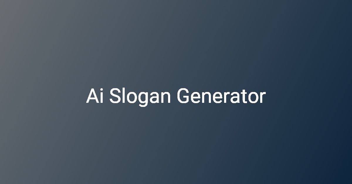 Ai Slogan Generator - AppWizr