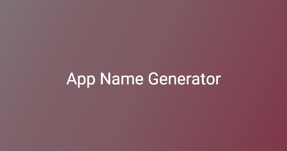 App Name Generator - AppWizr