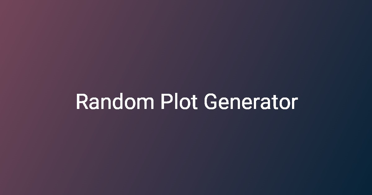 Random Plot Generator - AppWizr
