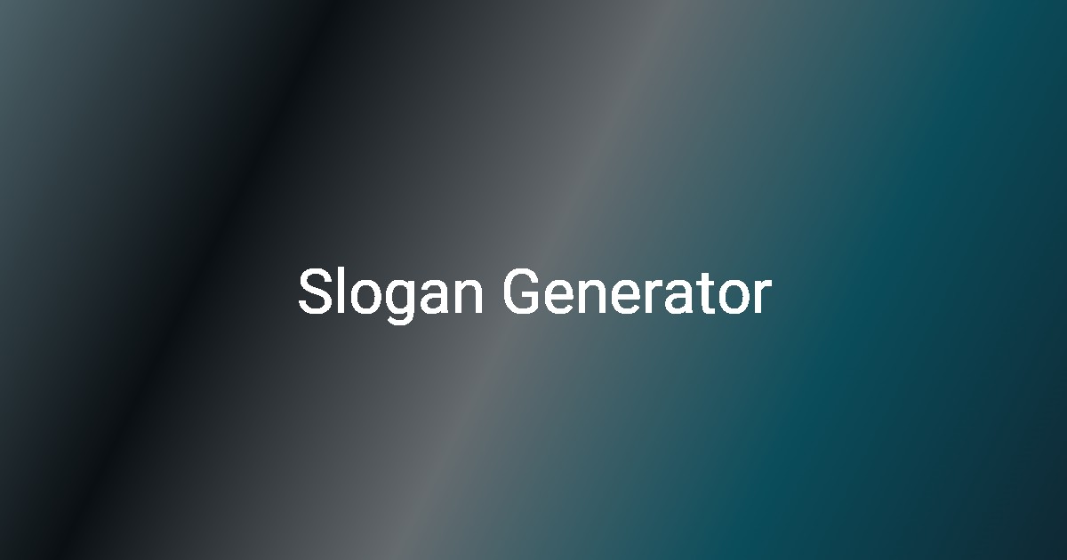 Slogan Generator - AppWizr
