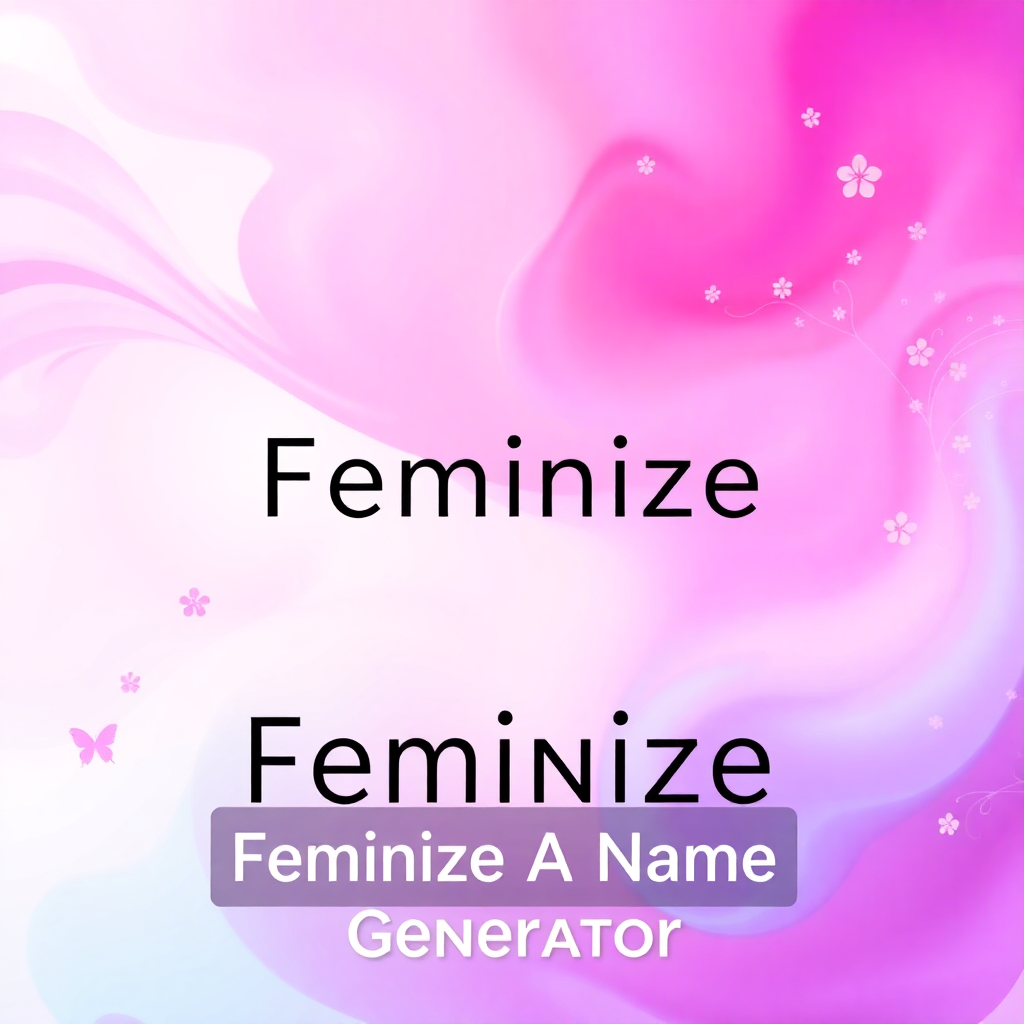 Feminize A Name Generator - AppWizr