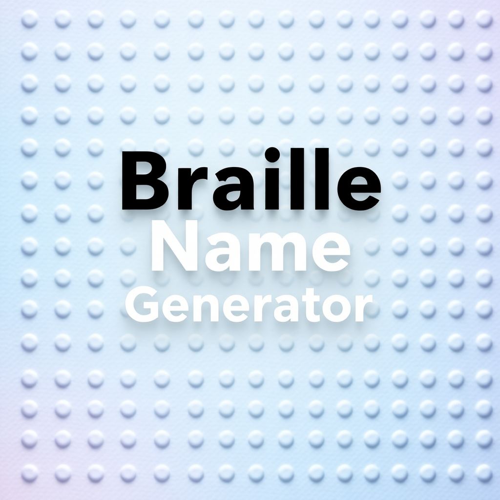 Braille Name Generator - AppWizr